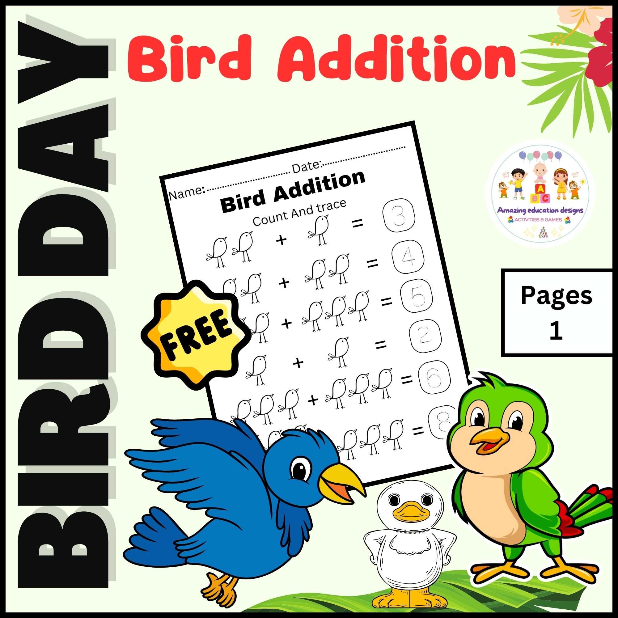 Bird Addition / Bird Day / Math | Made By Teachers