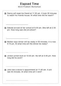 Elapsed Time Worksheets Lesson Plans Activities Guided Math Workshop ...