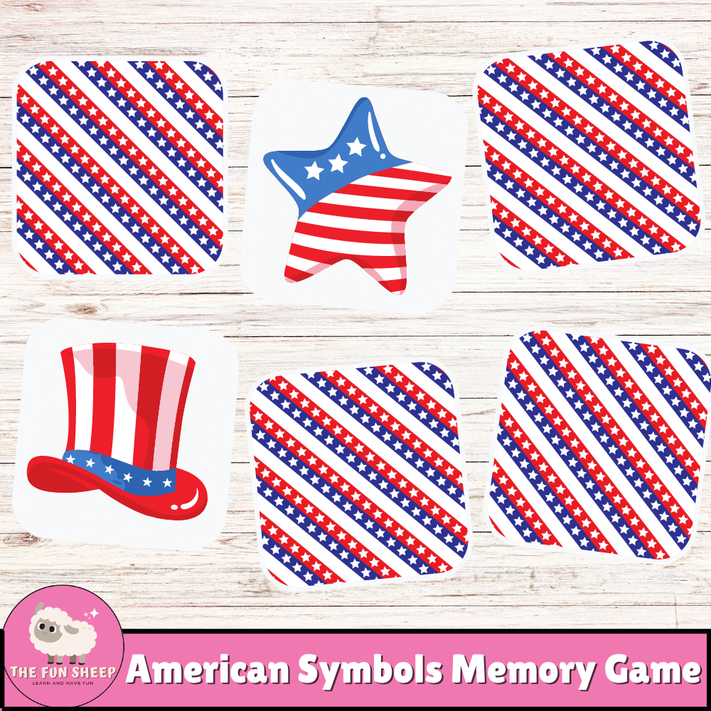 American Symbols Memory Game | Patriotic Craft Activity | Made By Teachers