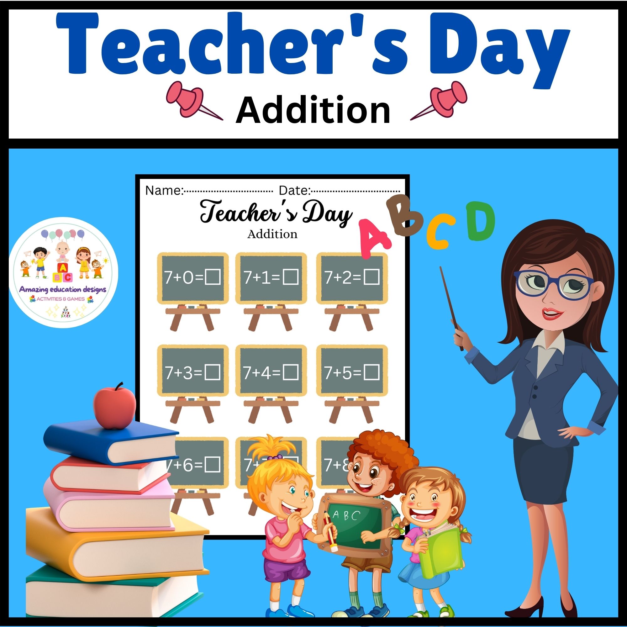 Teacher's Day Addition / Math | Made By Teachers