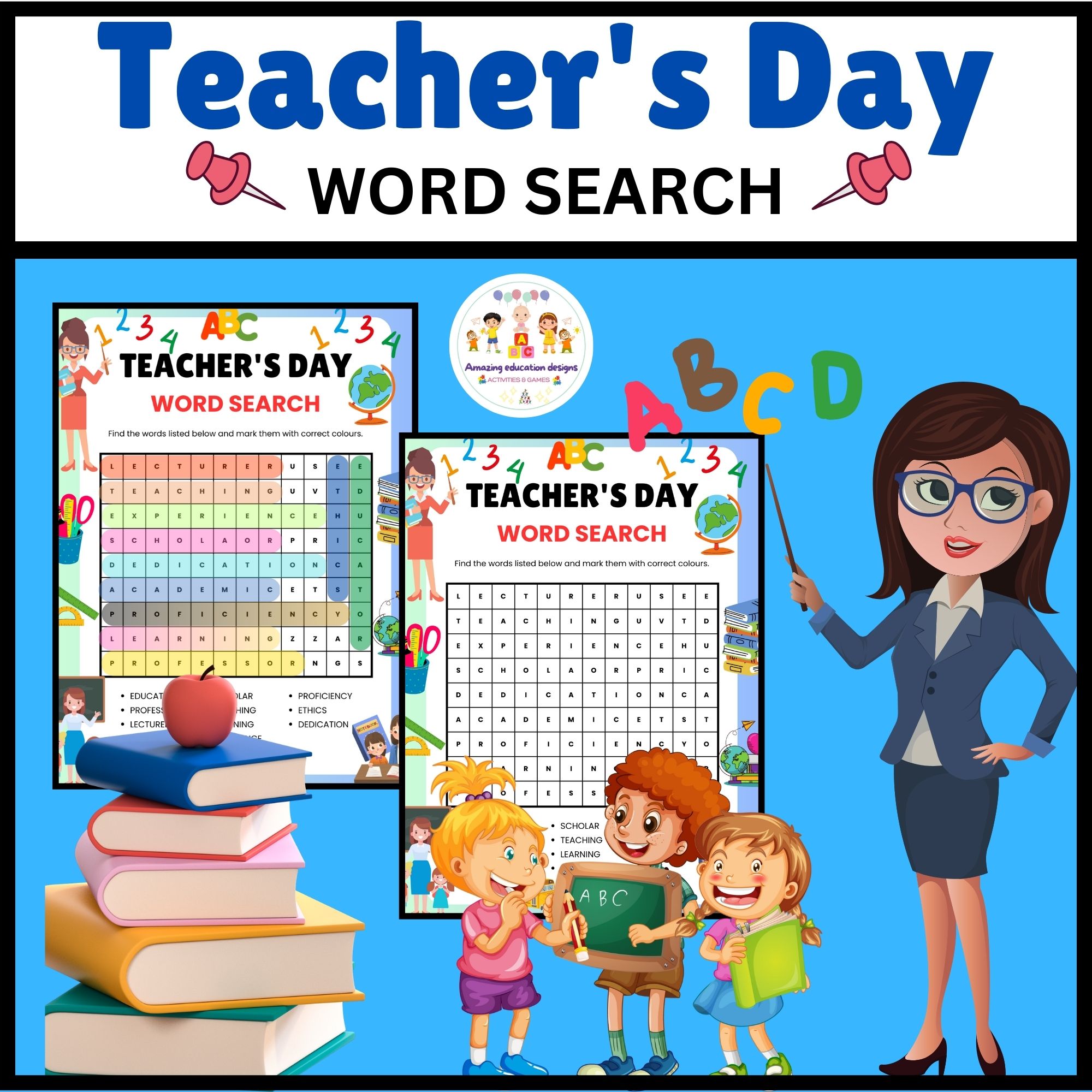 Teacher's Day Word Search | Made By Teachers