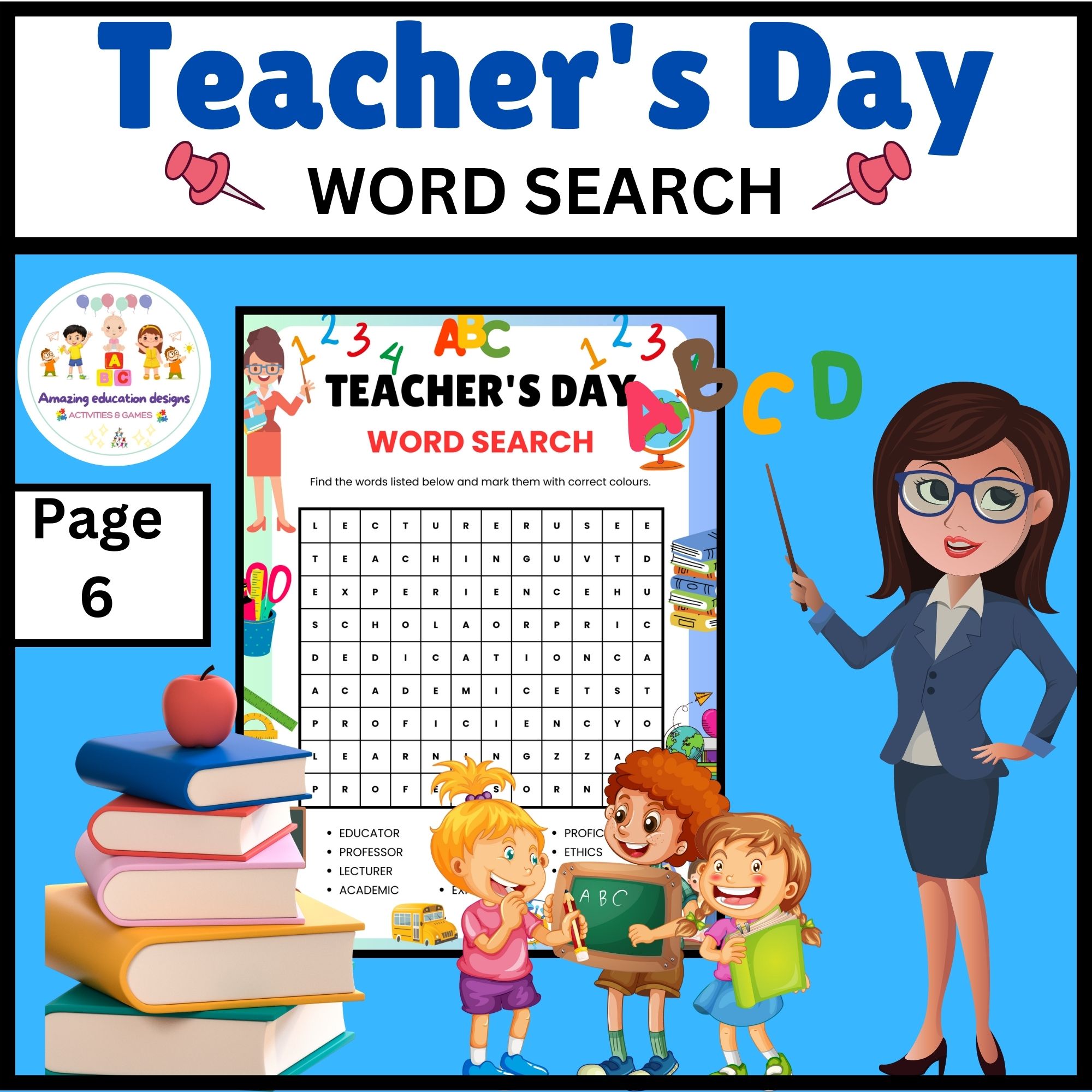 Teacher's Day Word Search | Made By Teachers