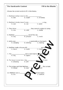 Robert Munsch "The Sandcastle Contest" worksheets | Made By Teachers