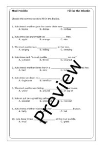 Robert Munsch "Mud Puddle" worksheets | Made By Teachers