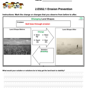 2nd Grade Erosion Prevention 2.ESS2.1 Activities | Made By Teachers