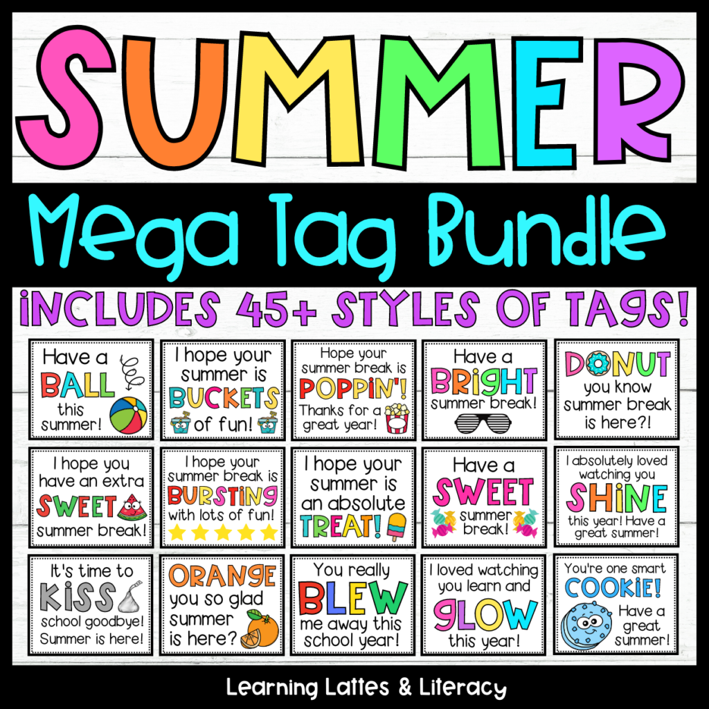 Summer Gift Tags For Students Mega Bundle End of School Year Candy ...