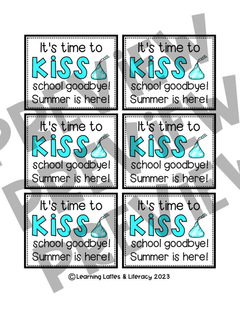 Summer Gift Tags For Students Mega Bundle End of School Year Candy ...