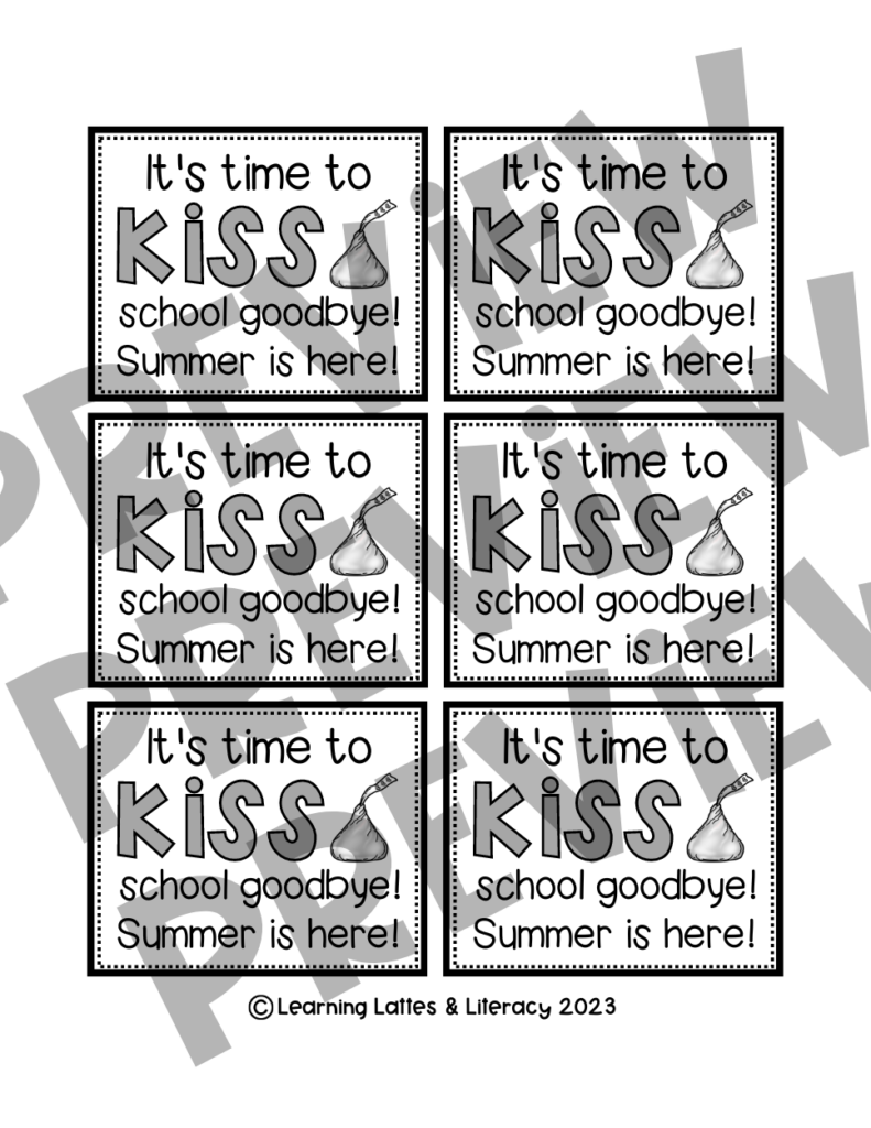 Summer Gift Tags For Students Mega Bundle End of School Year Candy ...