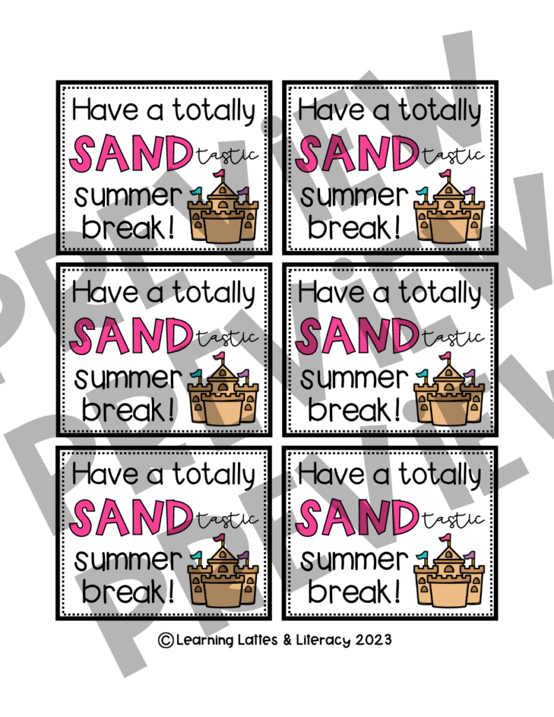 Summer Gift Tags For Students Mega Bundle End of School Year Candy ...