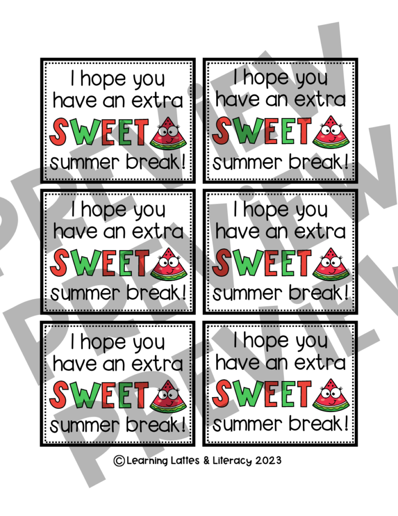 Summer Gift Tags For Students Mega Bundle End of School Year Candy ...