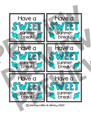 Summer Gift Tags For Students Mega Bundle End of School Year Candy ...