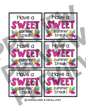 Summer Gift Tags For Students Mega Bundle End of School Year Candy ...