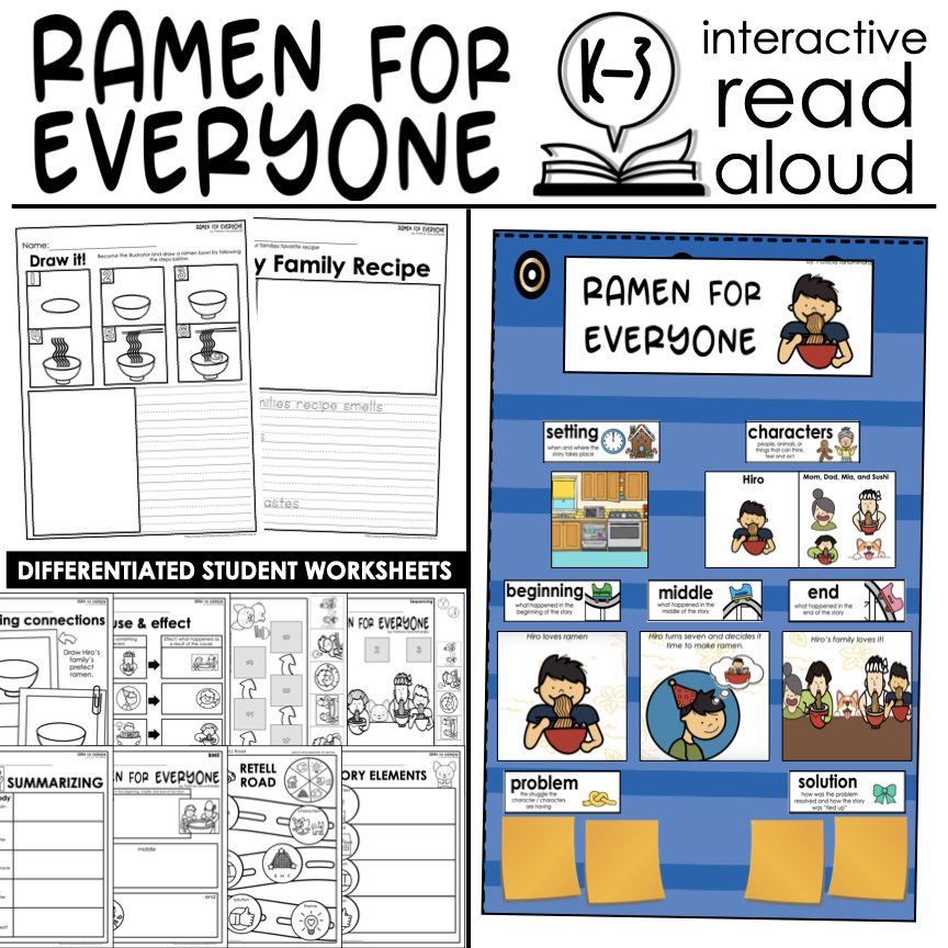 Ramen For Everyone Interactive Read Aloud Reading Comprehension + Craft ...