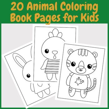 20 Animal Coloring Book Pages for Kids | Made By Teachers