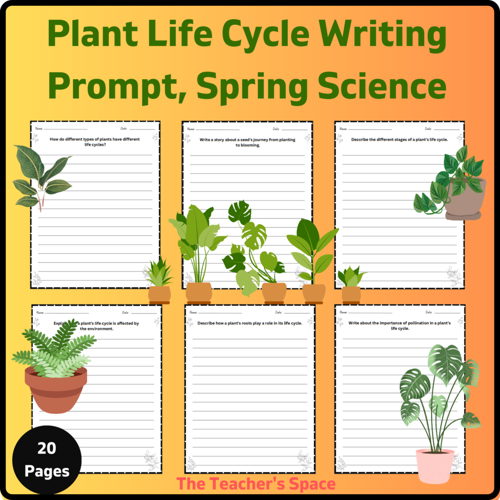 Plant Life Cycle Writing Prompt, Spring Science | Made By Teachers