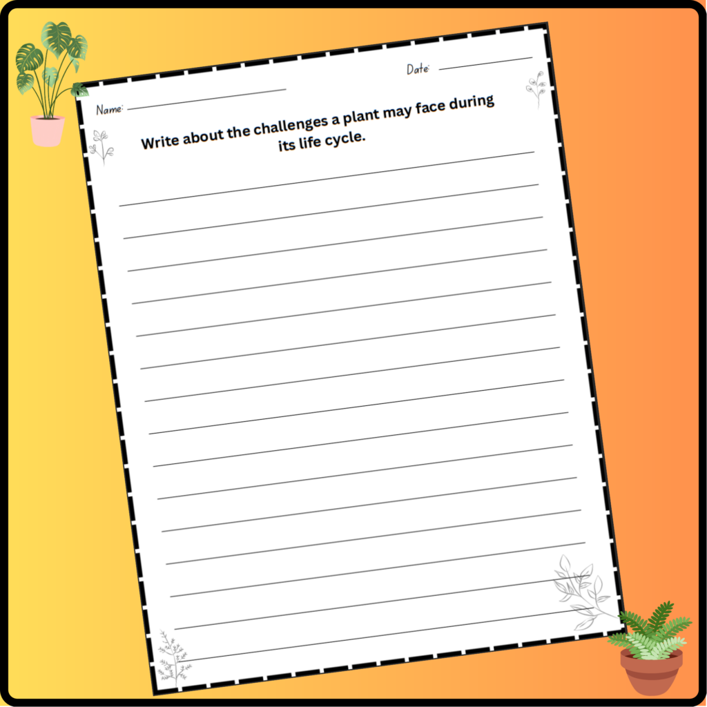 Plant Life Cycle Writing Prompt, Spring Science | Made By Teachers