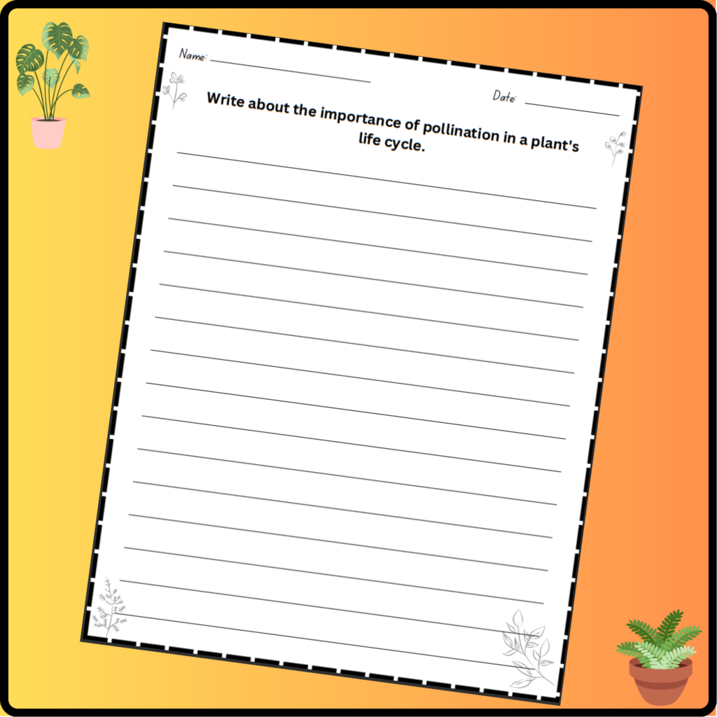 Plant Life Cycle Writing Prompt, Spring Science | Made By Teachers