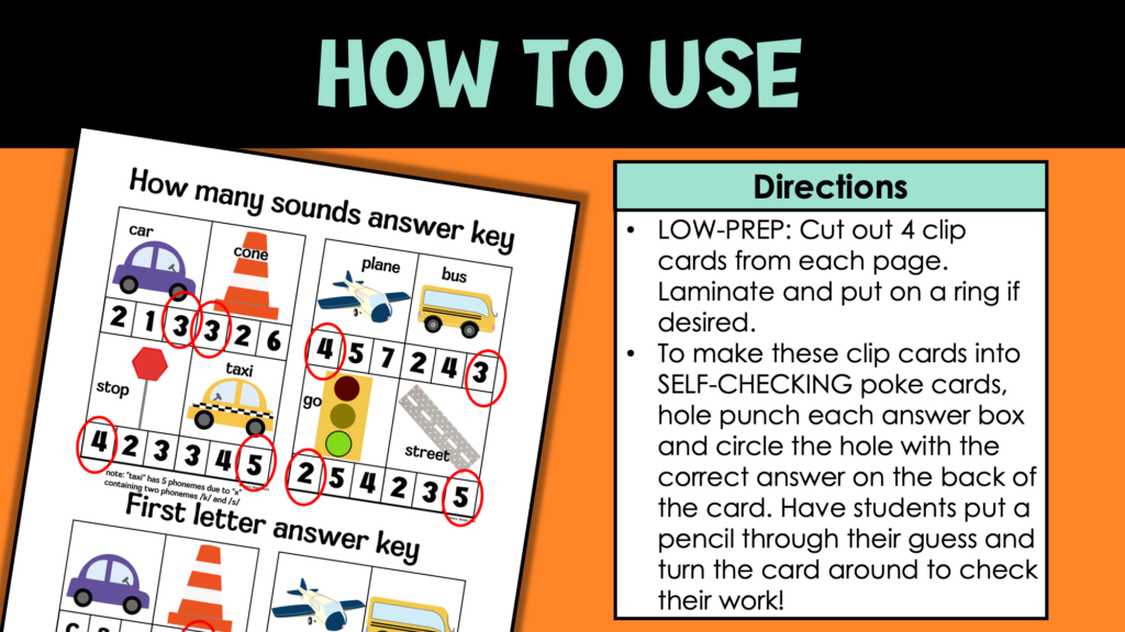 Phonemic Awareness: Syllable, Letter, and Word Recognition Clip Task ...