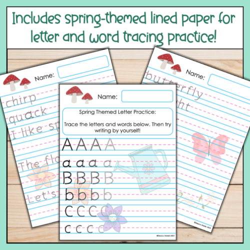 Spring Letter Recognition and Alphabet Tracing Activity | Made By Teachers