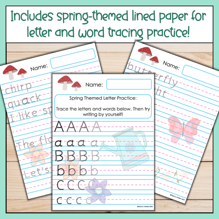 Spring Letter Recognition and Alphabet Tracing Activity | Made By Teachers