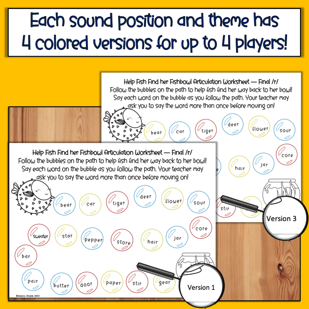 R Articulation Activities Spinner Game and Carryover - R Sound ...