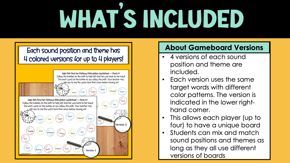 R Articulation Activities Spinner Game and Carryover - R Sound ...