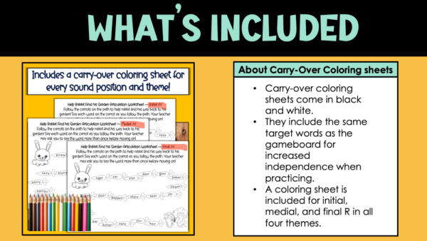 R Articulation Activities Spinner Game and Carryover - R Sound ...