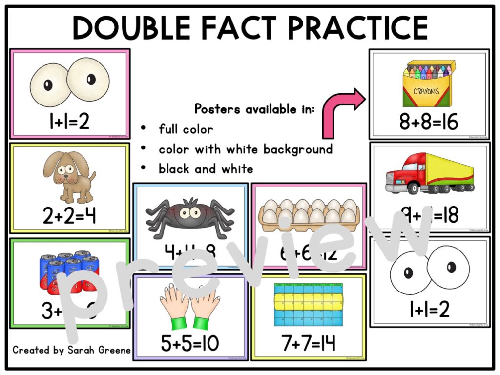 Doubles Facts Posters & Mini Book | Made By Teachers