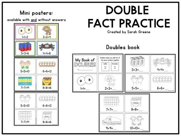 Doubles Facts Posters & Mini Book | Made By Teachers