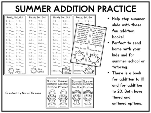 Summer Addition Practice - Made By Teachers