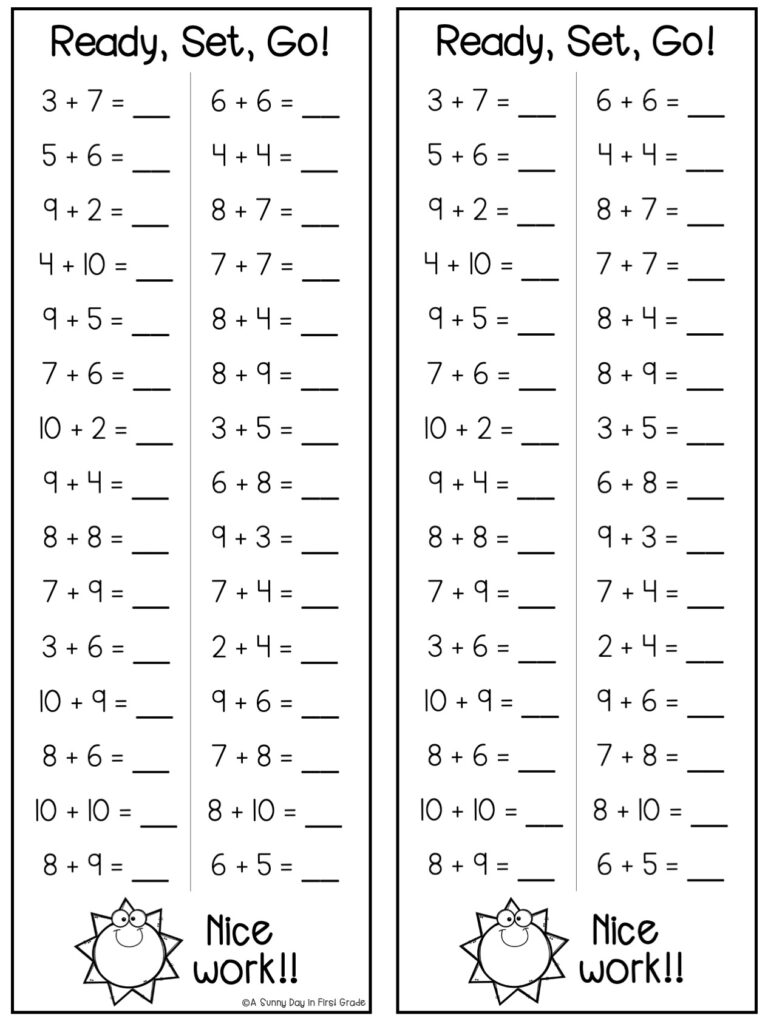 Summer Addition Practice | Made By Teachers
