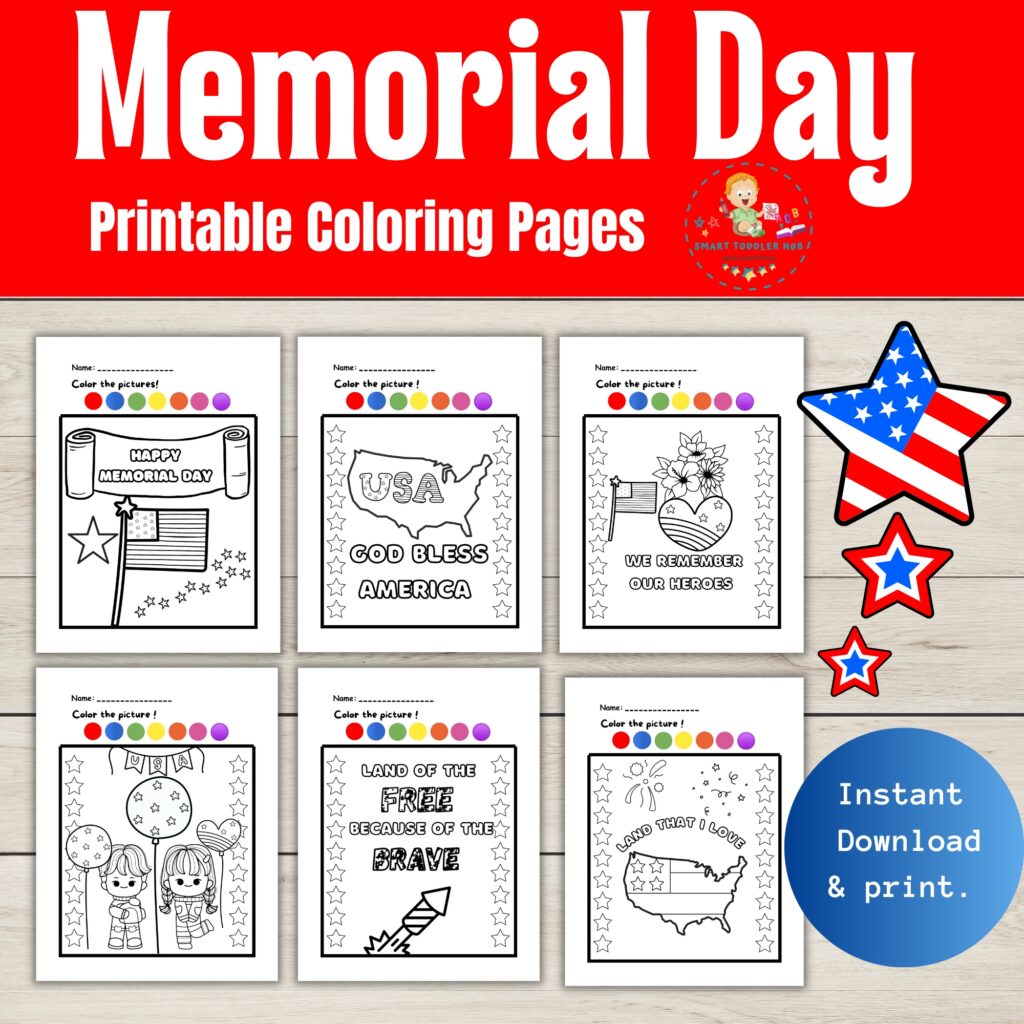 10 Memorial Day Coloring Pages for Kids: Patriotic Designs to Honor Our ...