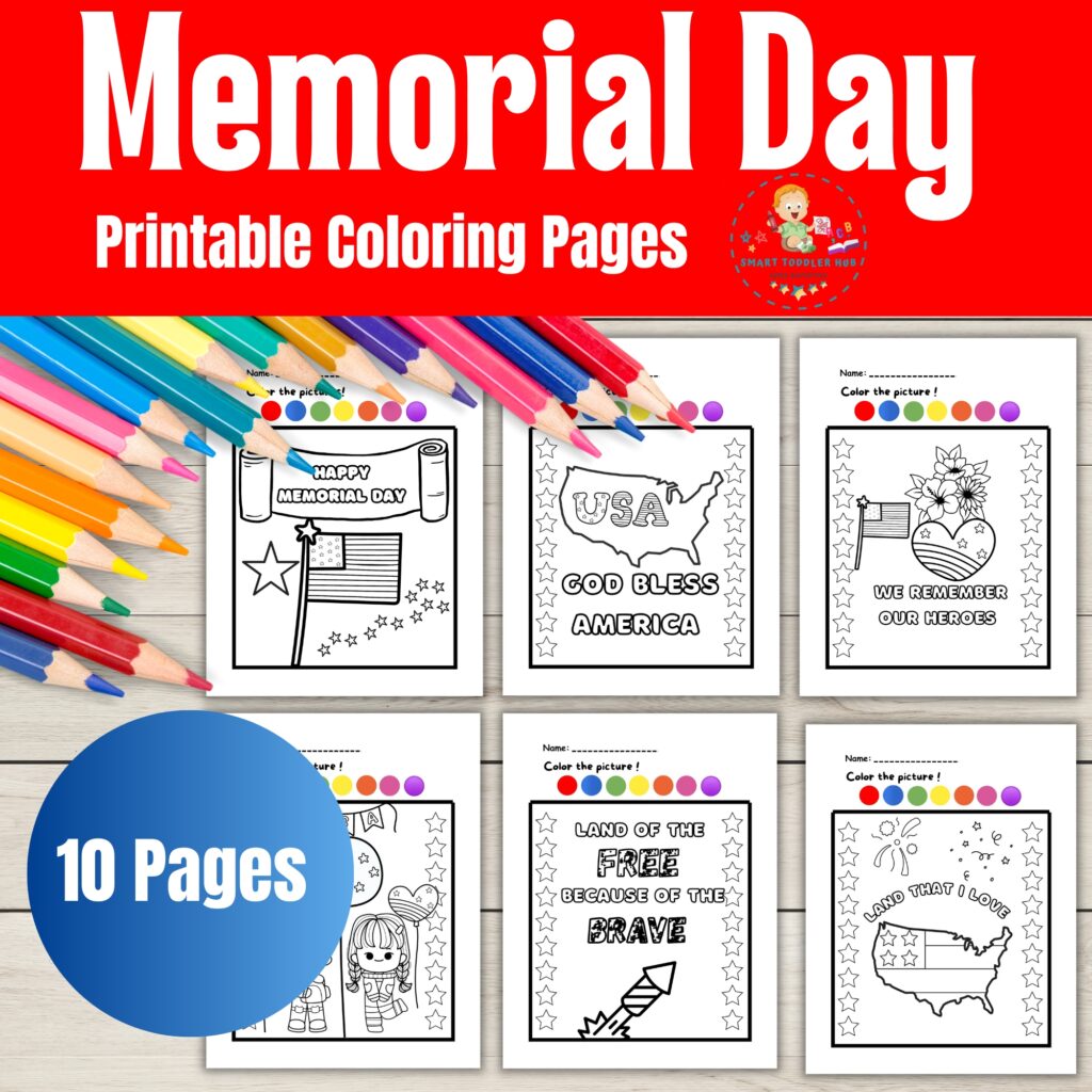 10 Memorial Day Coloring Pages for Kids: Patriotic Designs to Honor Our ...