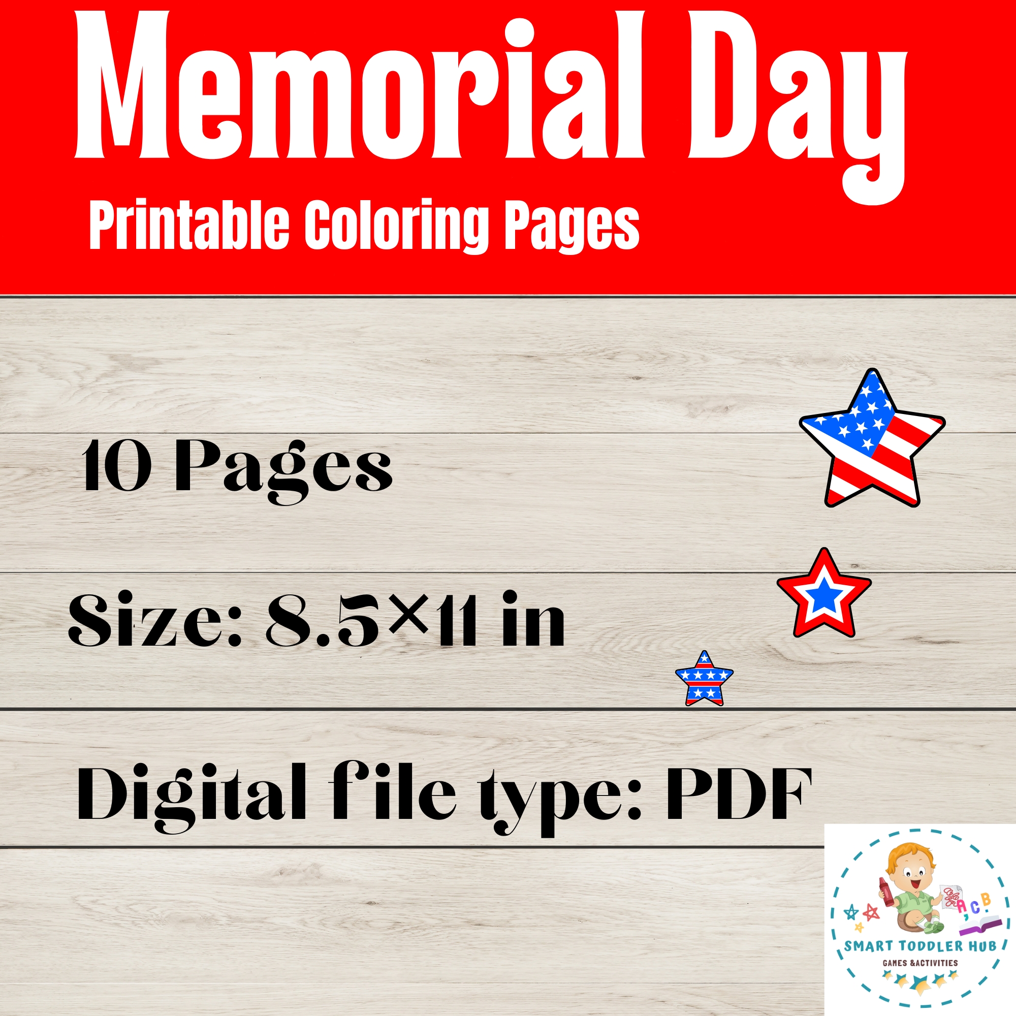 10 Memorial Day Coloring Pages for Kids: Patriotic Designs to Honor Our ...