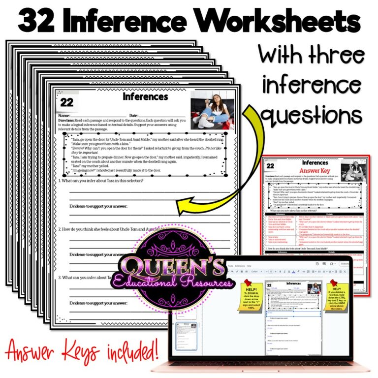 Reading Comprehension Passages and Questions Making Inferences ...
