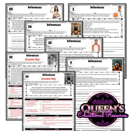 Reading Comprehension Passages and Questions Making Inferences ...