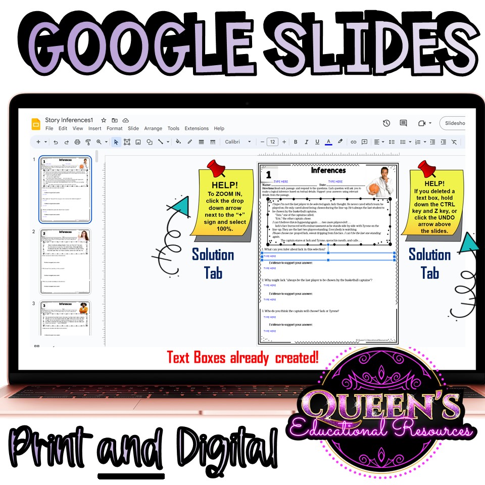 Reading Comprehension Passages and Questions Making Inferences ...