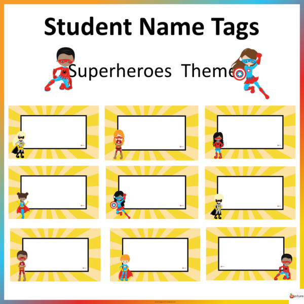 Superhero Theme Name Tags Editable | Made By Teachers