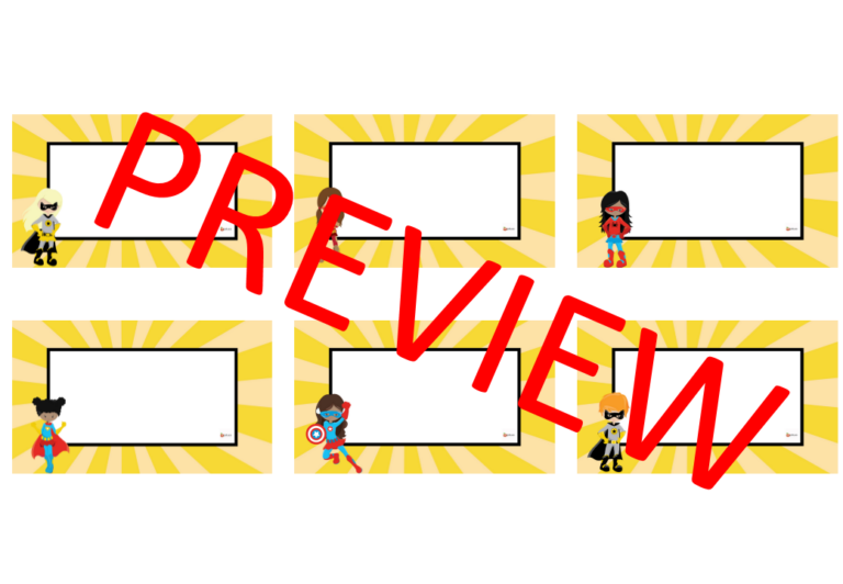 Superhero Theme Name Tags Editable - Made By Teachers