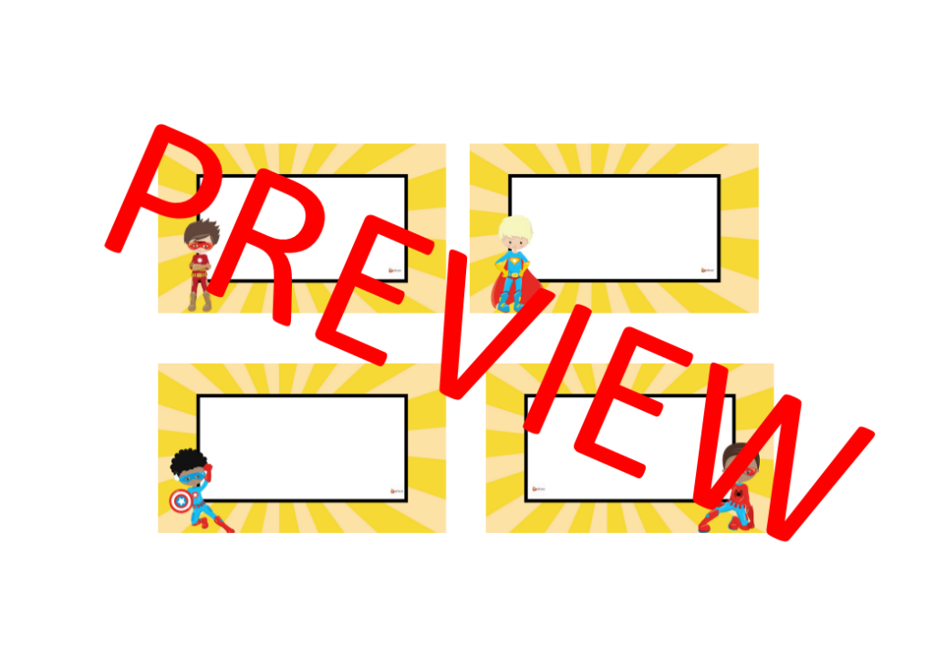Superhero Theme Name Tags Editable | Made By Teachers