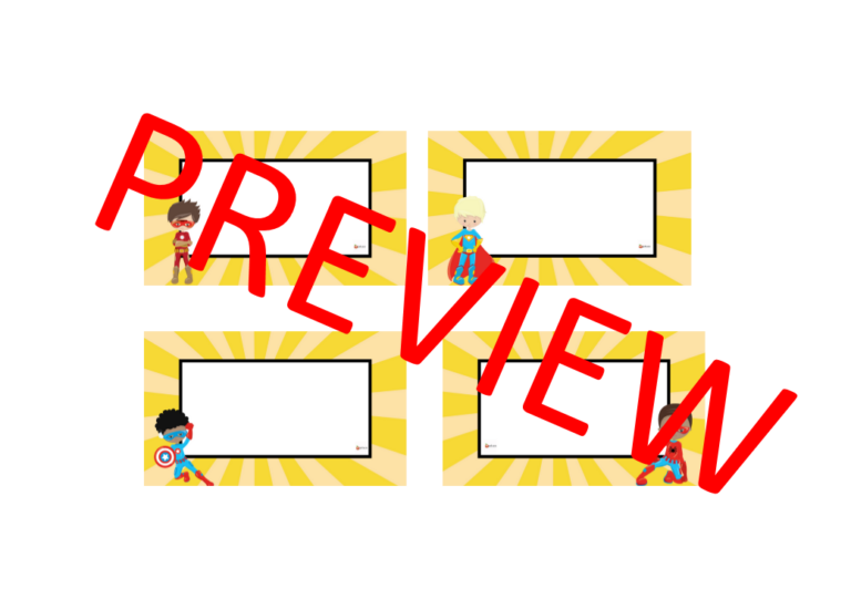 Superhero Theme Name Tags Editable | Made By Teachers