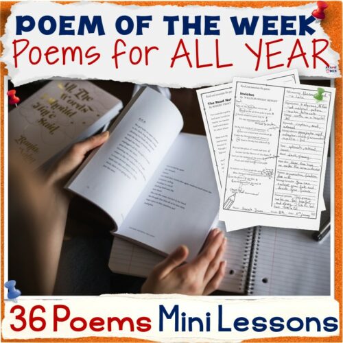 Poem of the Week: One Year of Poetry Analysis Worksheets with Answers ...