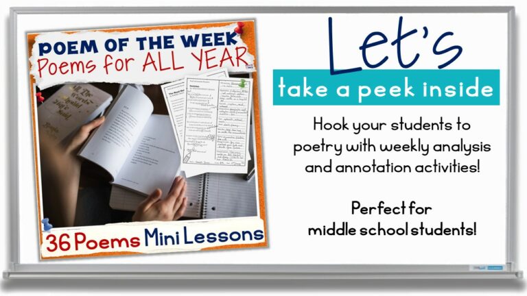 Poem of the Week: One Year of Poetry Analysis Worksheets with Answers ...