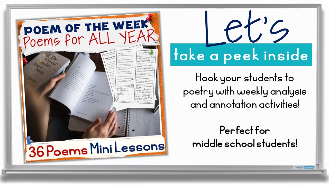 Poem of the Week: One Year of Poetry Analysis Worksheets with Answers ...