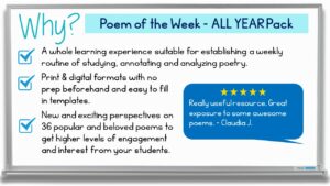 Poem of the Week: One Year of Poetry Analysis Worksheets with Answers ...