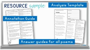 Poem of the Week: One Year of Poetry Analysis Worksheets with Answers ...