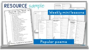 Poem of the Week: One Year of Poetry Analysis Worksheets with Answers ...