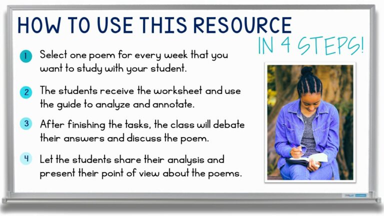 Poem of the Week: One Year of Poetry Analysis Worksheets with Answers ...