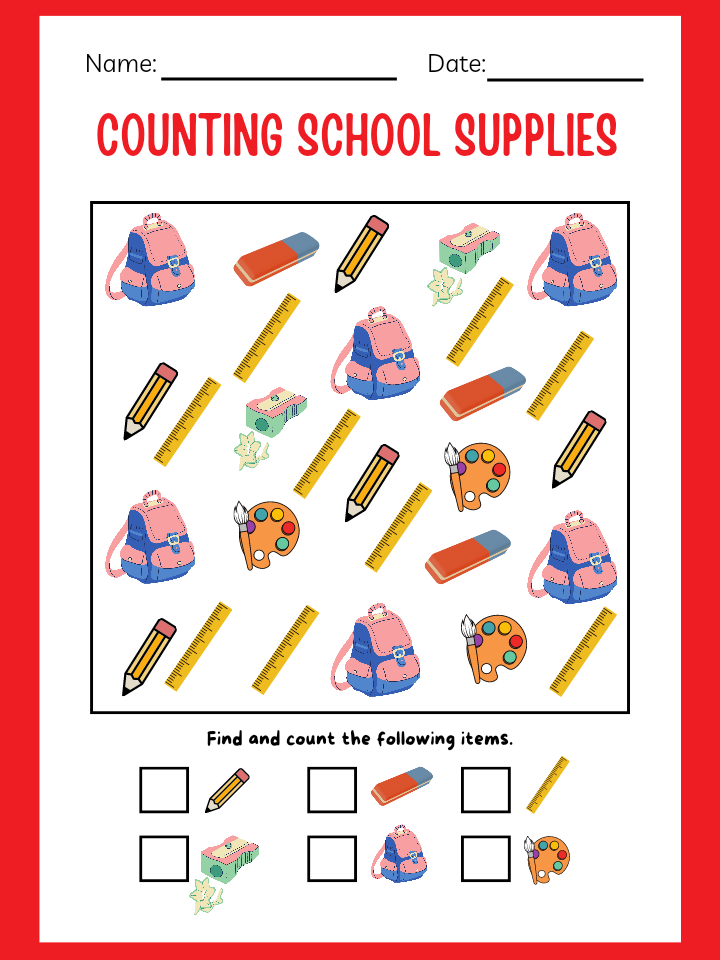 ♥♥School Supplies Kids Workbook♥♥ | Made By Teachers
