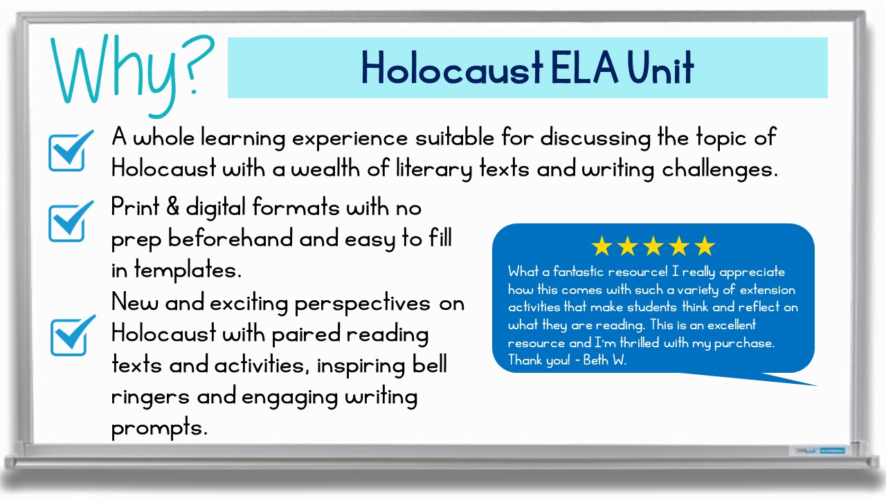 Holocaust Unit - Paired Reading for Night, Prisoner B-3087, Diary of ...